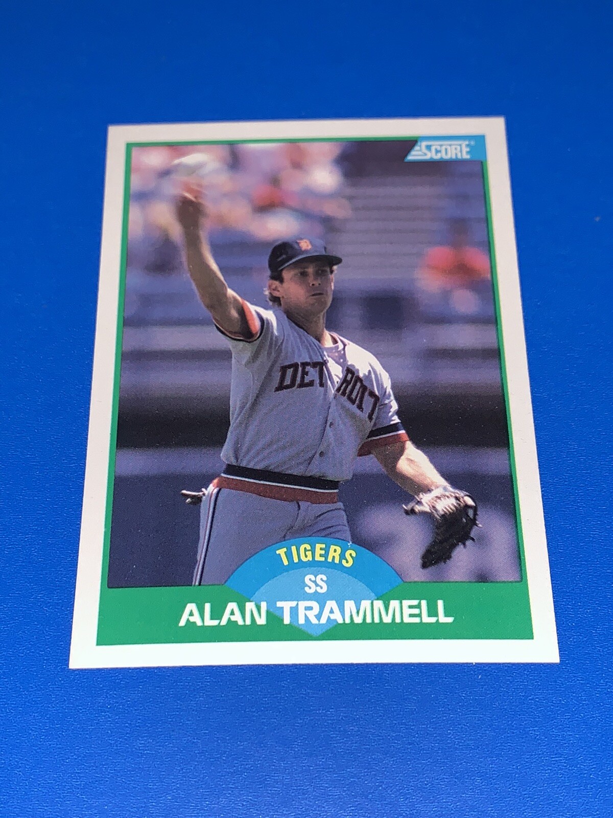 1989 Score Alan Trammell Baseball Card #110 Detroit Tigers Set Break NM ...