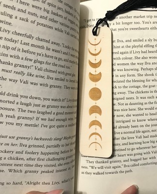 Wooden Bookmark Moon Cycle Witchy Pagan Triple Moon Themed | eBay