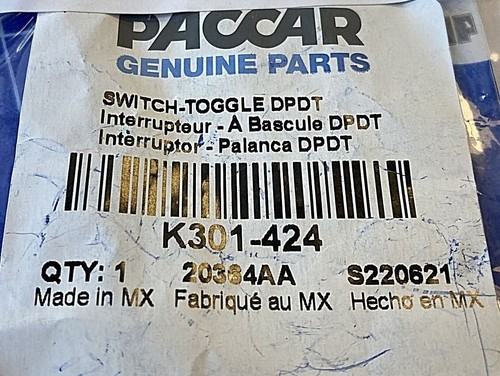 Paccar Kenworth Jake Brake Toggle Switch K301-424 | GENUINE OEM