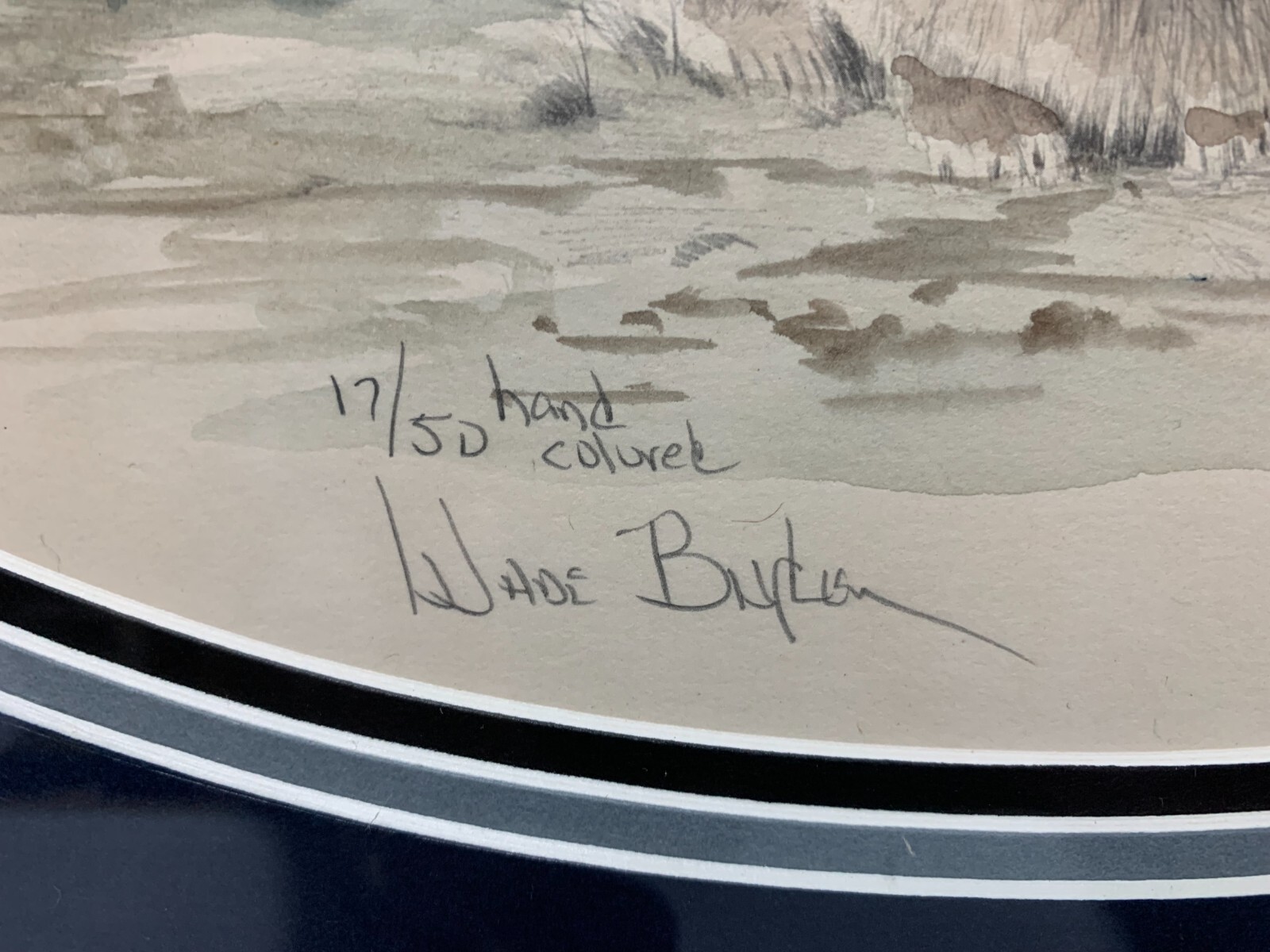 VINTAGE WADE BUTLER WATERCOLOR #17/50 HAND SIGNED LITHOGRAPH ART PRINT ...