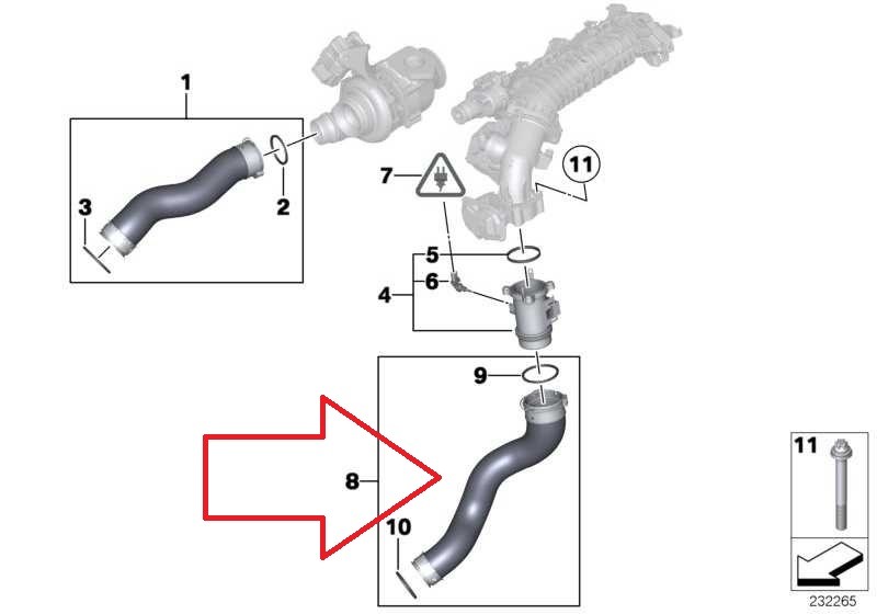 FOR BMW E90 E91 E92 E93 E84 1.6 1.8 2.0D INTERCOOLER PIPE TURBO HOSE ...