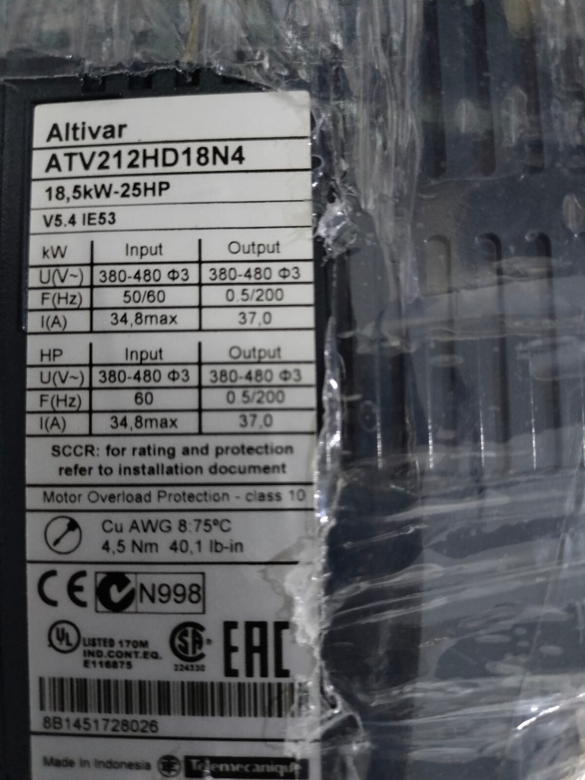 1PCS SCHNEIDER INVERTER ATV212HD18N4 18.5KW TESTED NEW OPEN BOX | eBay