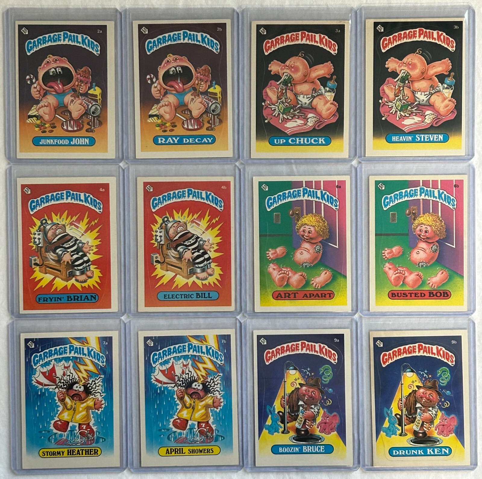 1985 Topps Garbage Pail Kids 1ST SERIES 1 Nasty Nick GPK Adam Bomb OS1 ...