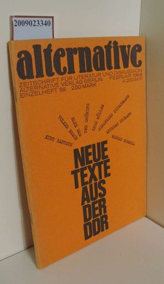 Alternative : Zeitschrift für Literatur und Diskussion - Heft 58 1968 ...