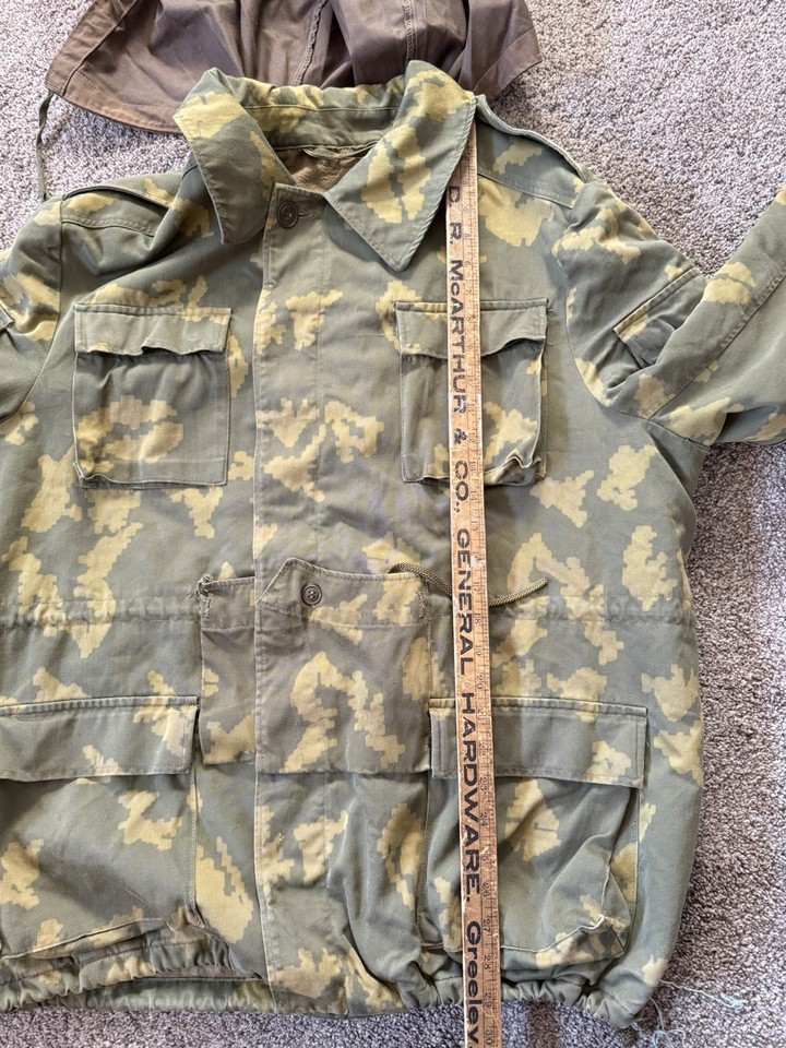 Vintage Soviet russian camo birch frontier guard winter jacket Lined ...