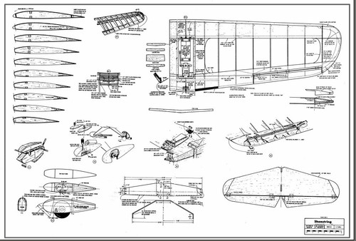 "Shoestring " 54 inch Sport Scale RC Model AIrplane Printed Plans | eBay