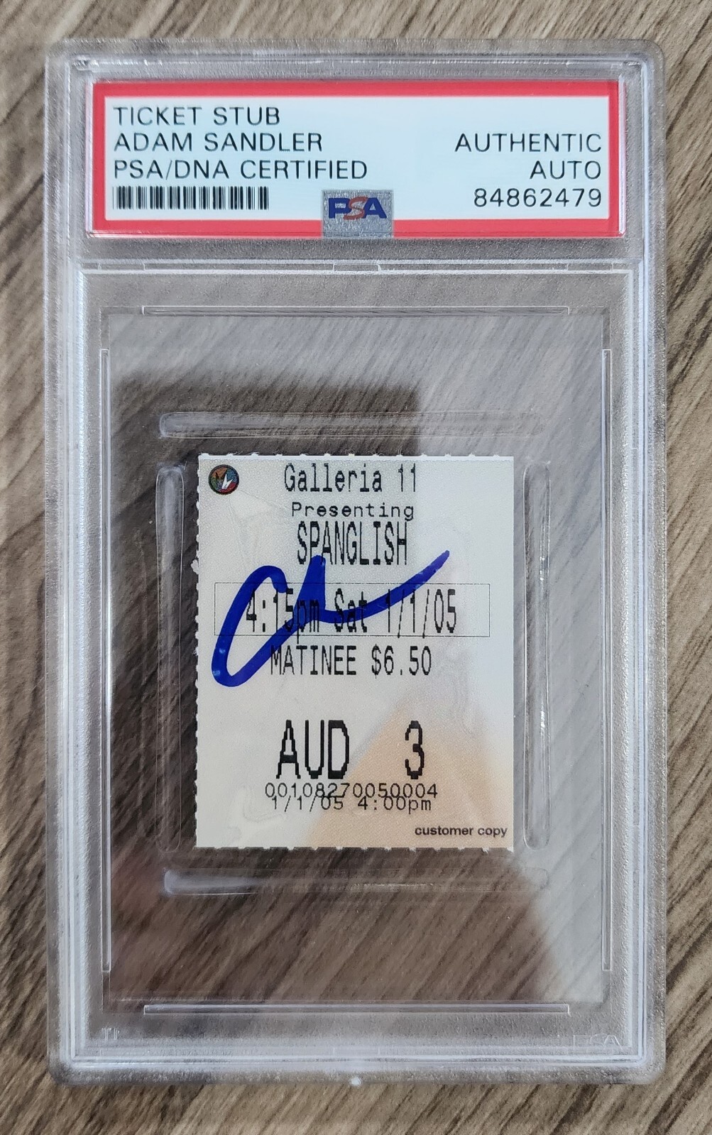 Adam Sandler Autographed Signed Spanglish Movie Ticket Comedian Actor ...
