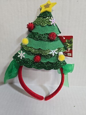 Holiday Christmas Themed Headband - Christmas Tree, Merry Christmas ...