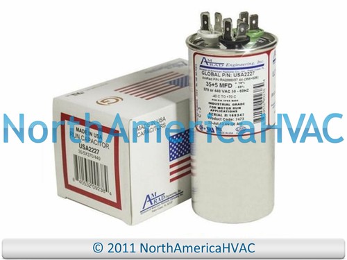OEM Amrad Run Capacitor 35 + 5 uf MFD 370 / 440 Volt Fits USA2227 Made ...