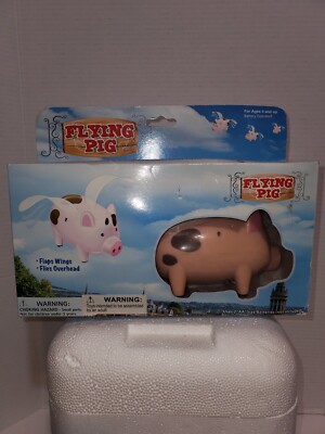 Flying Pig with Flapping Wings Battery Operated Fun Toy Open Box | eBay