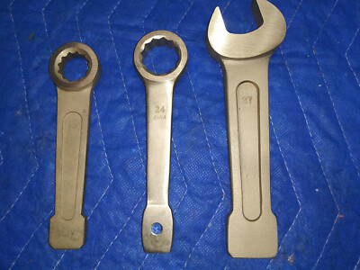 3 pcs Metric BRASS NON SPARKING SLUGGING HAMMER STRIKING WRENCH SET NEW ...