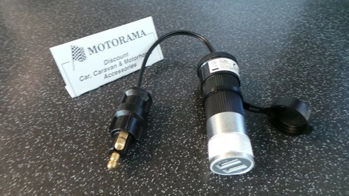 TRIUMPH MOTORCYCLE 12V HELLA STYLE DIN CIG PLUG ADAPTOR FLEXI WIRE ...