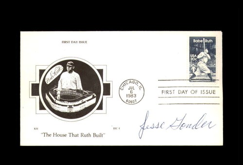 Jesse Gonder Signed 1983 FDC Babe Ruth Cache New York Yankees Autograph ...