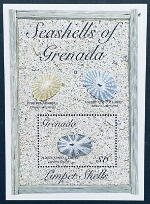 GRENADA SEASHELLS STAMPS S/S MNH 1993 SEASHELL DYSON'S KEYHOLE LIMPET ...