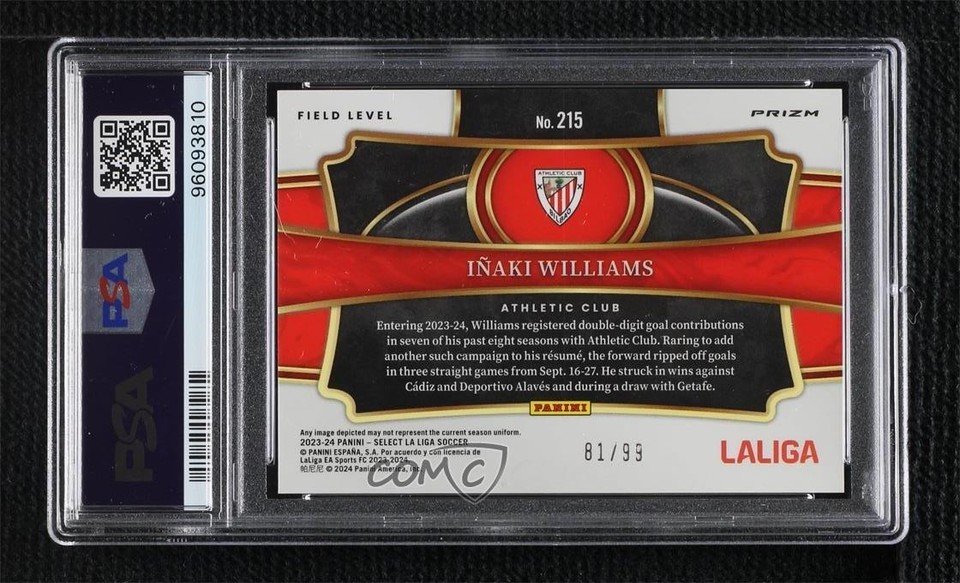 2023 Select La Liga Field Level Winter Camo Prizm /99 Inaki Williams ...