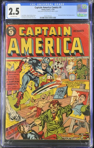 Captain America Comics #9 - Timely Comics 1941 CGC 2.5 Hurricane ...