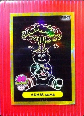 2025 Topps Garbage Pail Kids 40th ADAM BOMB Gold 14/50 GARB-28 Homage ...