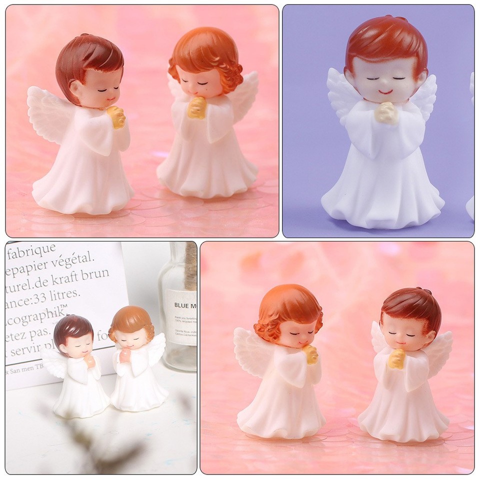 4 Pcs Girl Cake Decor Kawaii Birthday Decorations Angels for Tables ...