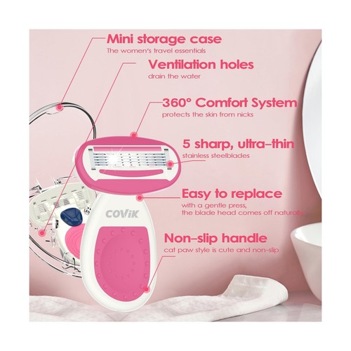 Mini Razors, Travel Razors for Women, Womens Razors for Shaving, 5 ...