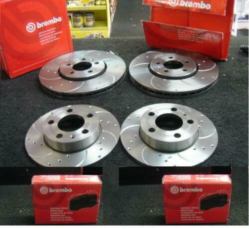 GOLF MK4 1998-2004 BREMBO DRILLED GROOVED BRAKE DISC BREMBO PADS FRONT ...