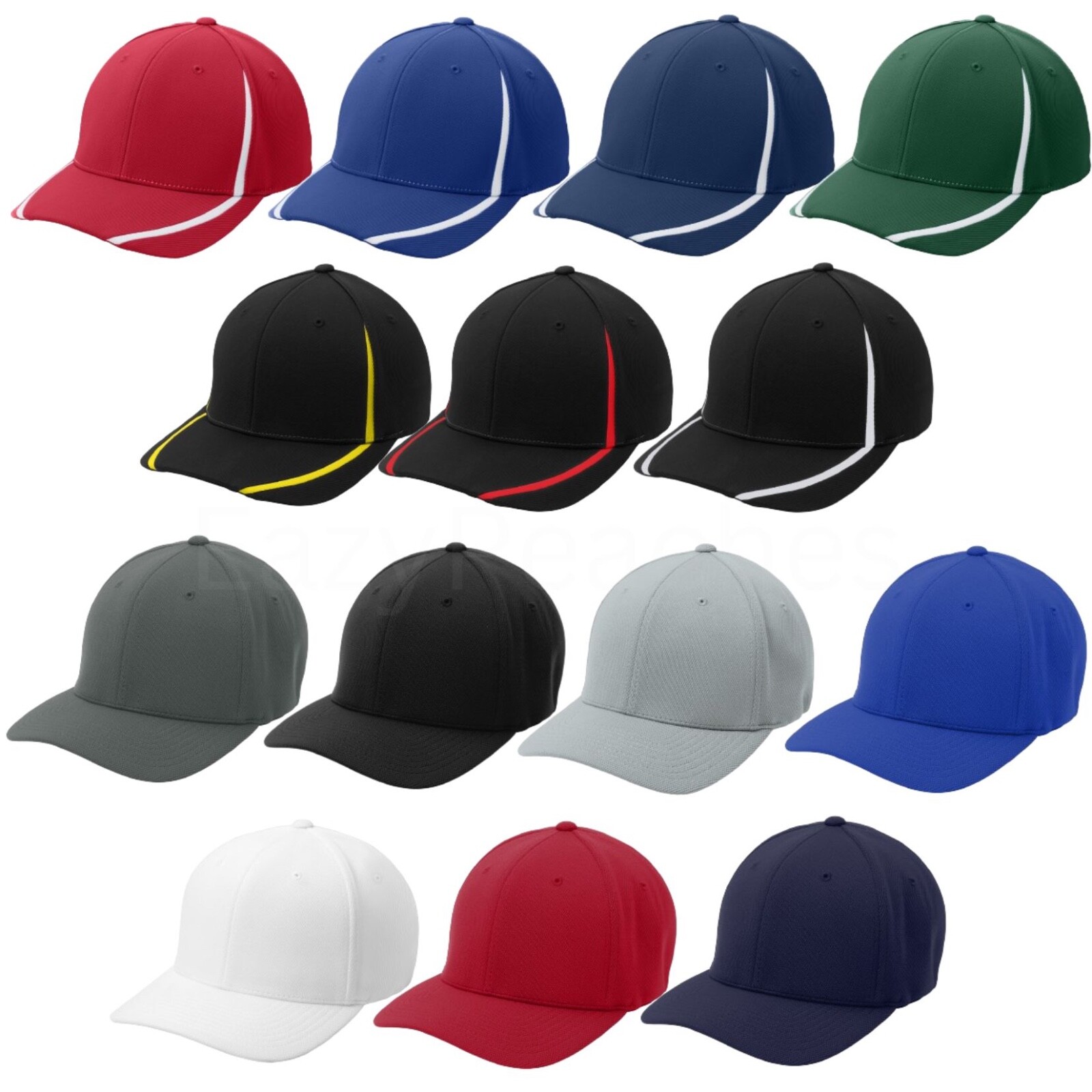 FLEXFIT - Cool & Dry Double Twill Cap Moisture Wicking, S/M, L/XL, 6597 ...