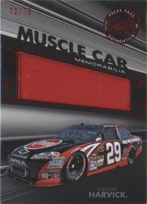 2012 Press Pass Redline - Muscle Car Memorabilia Kevin Harvick #MC-KH ...