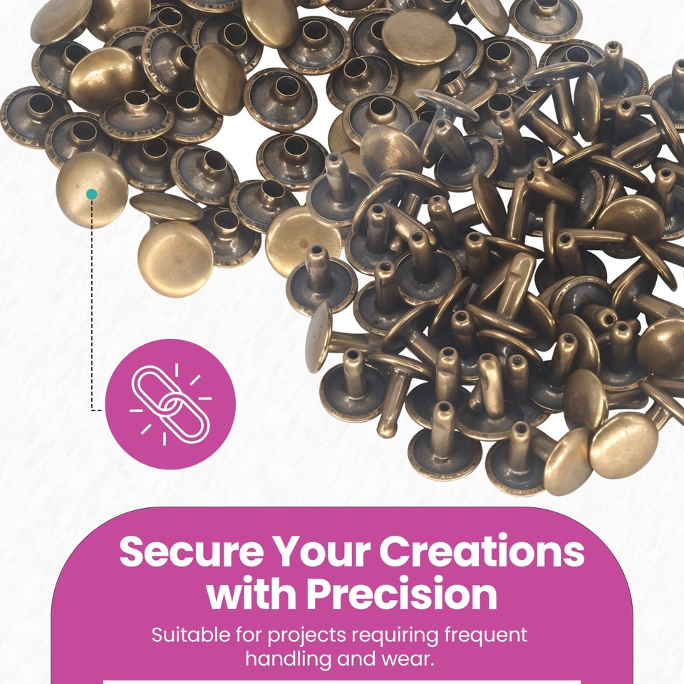 Doppio Tappo Rapido Rivetti Fissaggio Mano Attrezzo per Pelle Craft ...