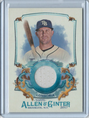 2017 Allen and Ginter Evan Longoria Relic Tampa Bay Rays FSRA-EL | eBay