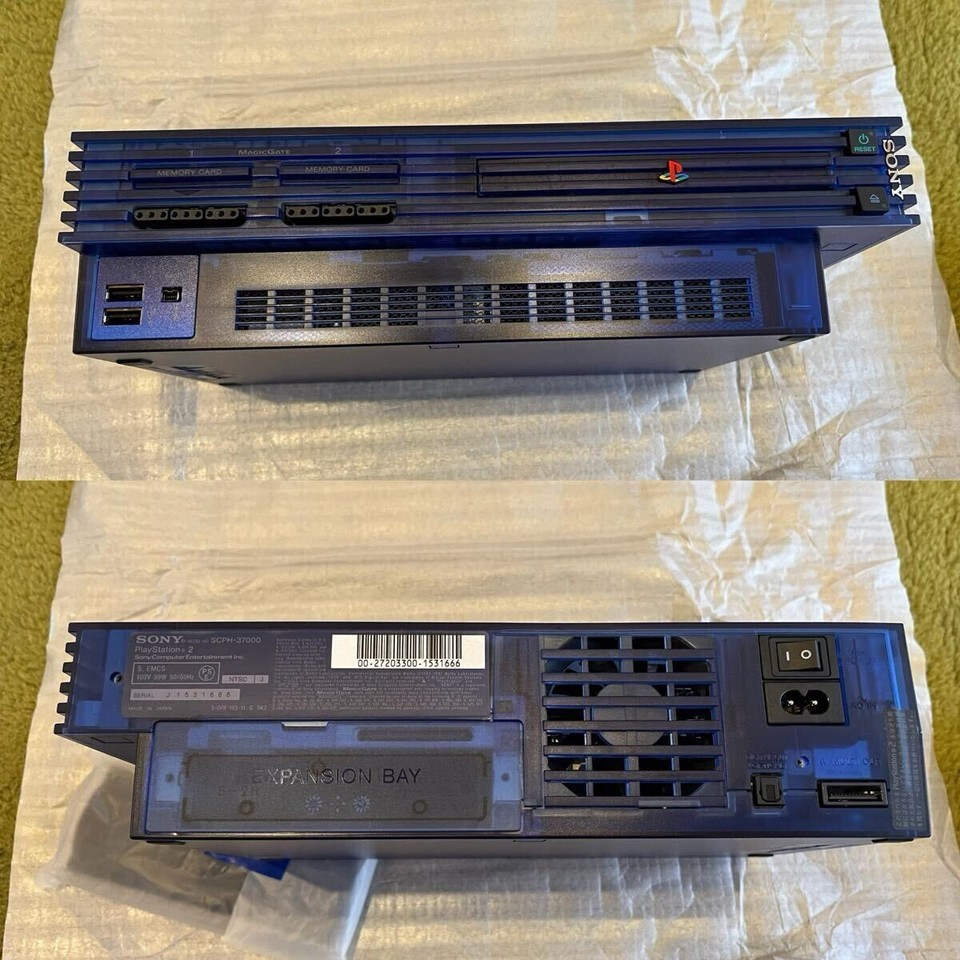 Sony PlayStation 2 PS2 SCPH-37000L Ocean Blue Console Limited Color ...