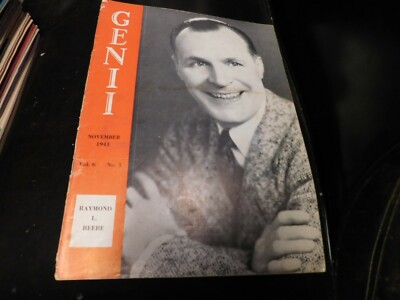 Genii Conjurors' Magic Magazine Magician Raymond L. Beebe November 1941 ...