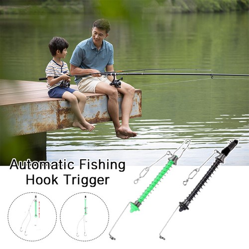 Automatic Fishing Hook Trigger Fishing Pole Spring Fishhook Bait Catch ...