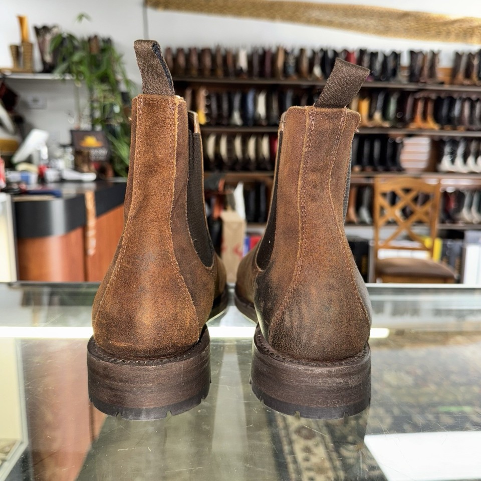 Frye Bowery Men's Chelsea Boot - Ginger Brown Leather - Round Toe Size ...