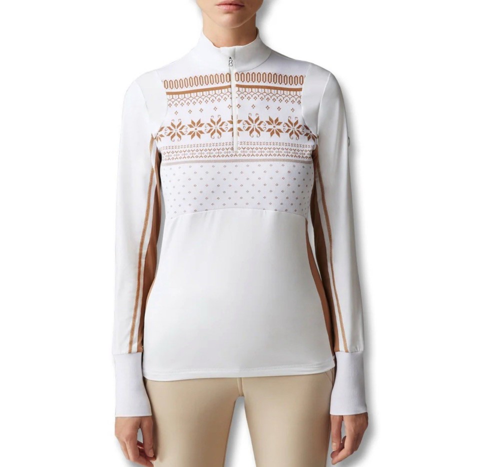 NEW Bogner Jorina Ladies Ski Sports Sweater Shirt White women's Size 36 ...
