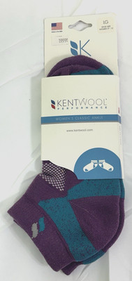 NEW KENTWOOL Women's Performance Classic Ankle Socks 1 Pair Amethyst ...