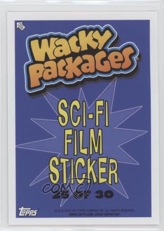 2018 Topps Wacky Packages Go to the Movies Sci-Fi Film Stickers Sepia ...