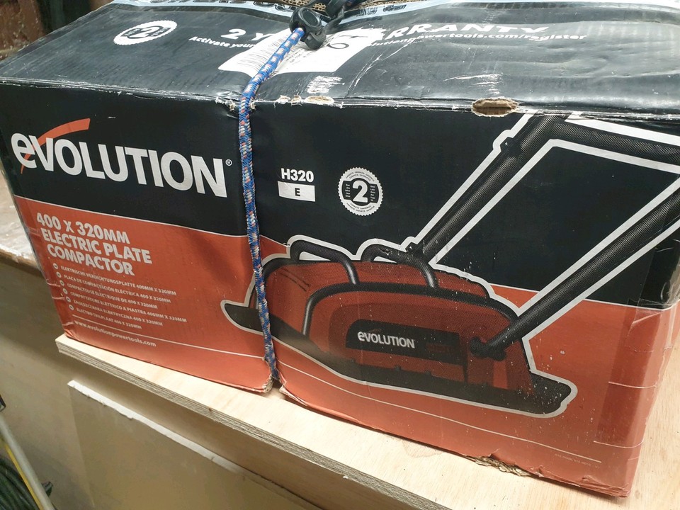 Evolution 015-0008 Hulk Electro H320-E Electric Plate Compactor 130W ...