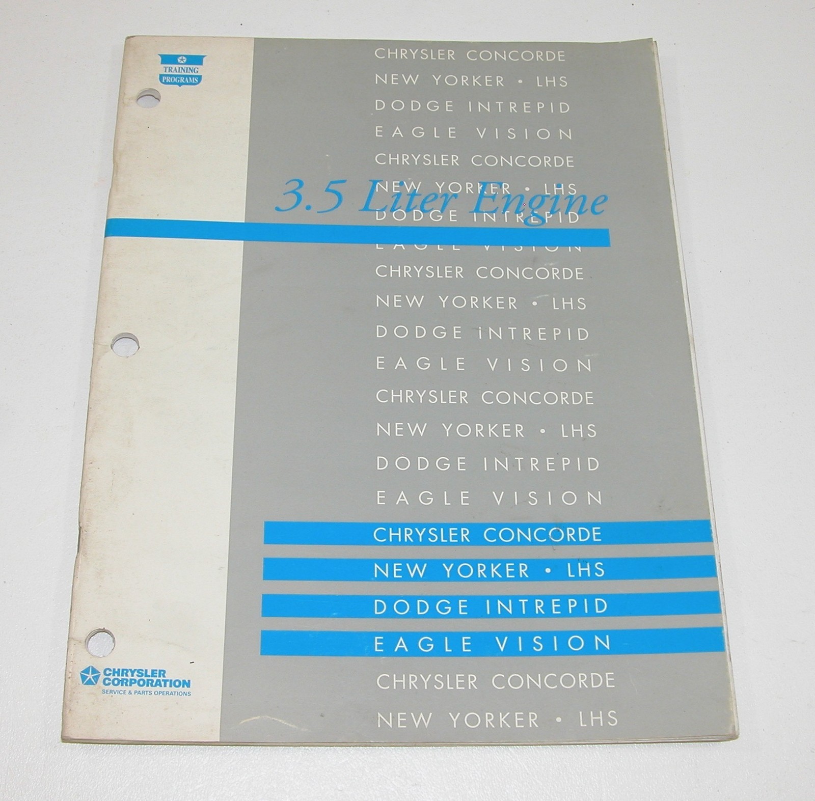 Concorde New Yorker Intrepid Vision 3.5 L Engine Factory Service Manual ...