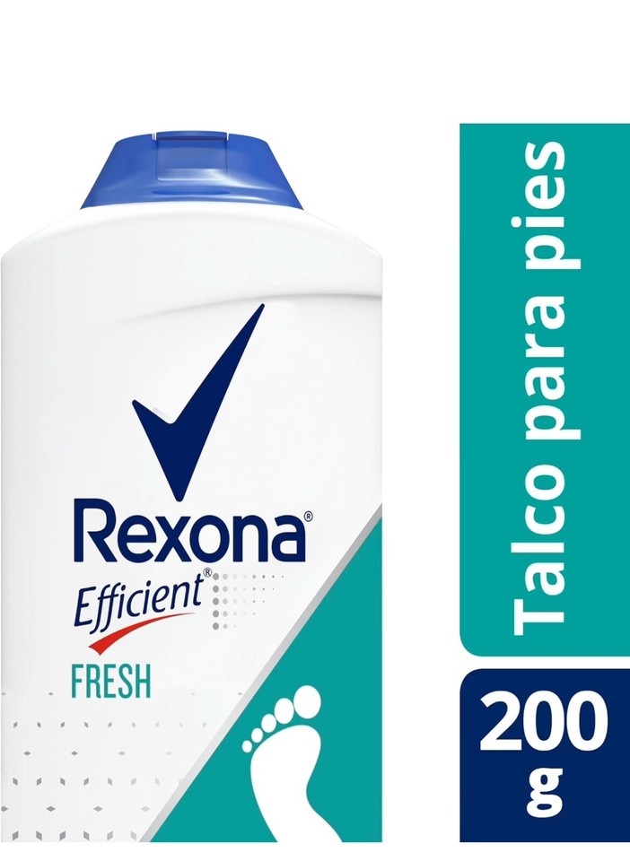 REXONA EFFICIENT FRESH FEET POWDER CON OXIDO DE ZINC 200G | eBay