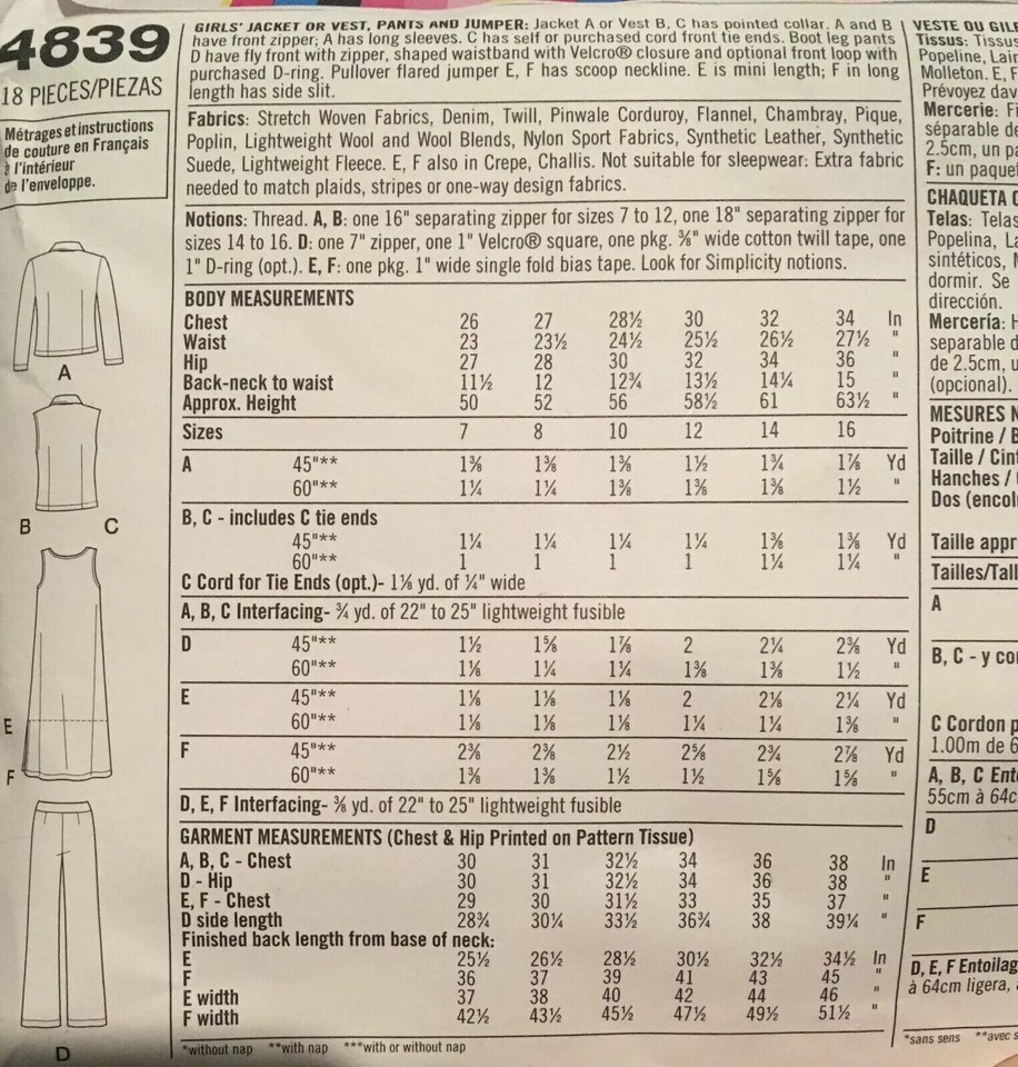 Vintage Girls 2000s Milennial Fashion Sewing Pattern Pants Jumper Dress ...