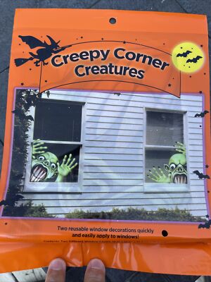 hal Creepy corner creatures reusable window decorations Two reusable ...
