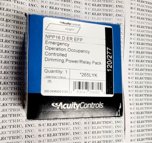 ACUITY NPP16 D ER EFP EMERGENCY, OCCUPANCY CONTROLLED DIMMING, POWER ...