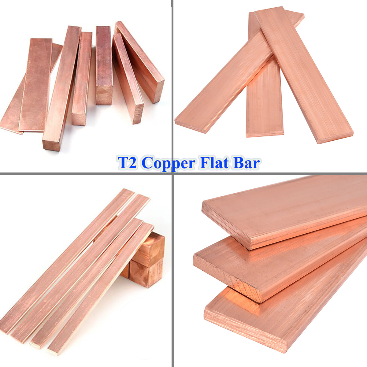 T2 Copper Flat Bar Square Block Copper Metal Sheet Plate 3mm-15mm Thick ...
