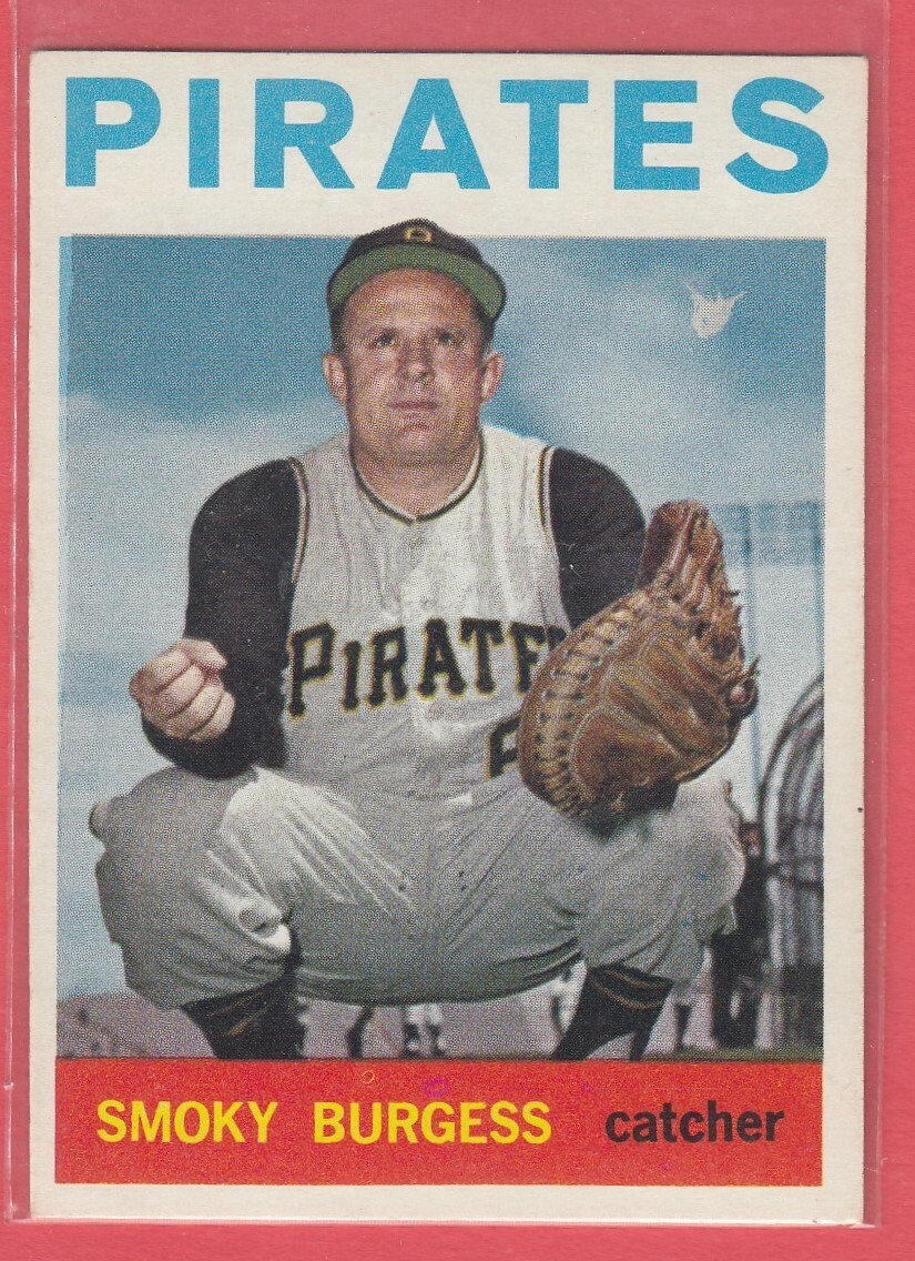 1964 Topps # 37 Smoky Burgess (EX) - Pittsburgh Pirates - Box 734-572 ...