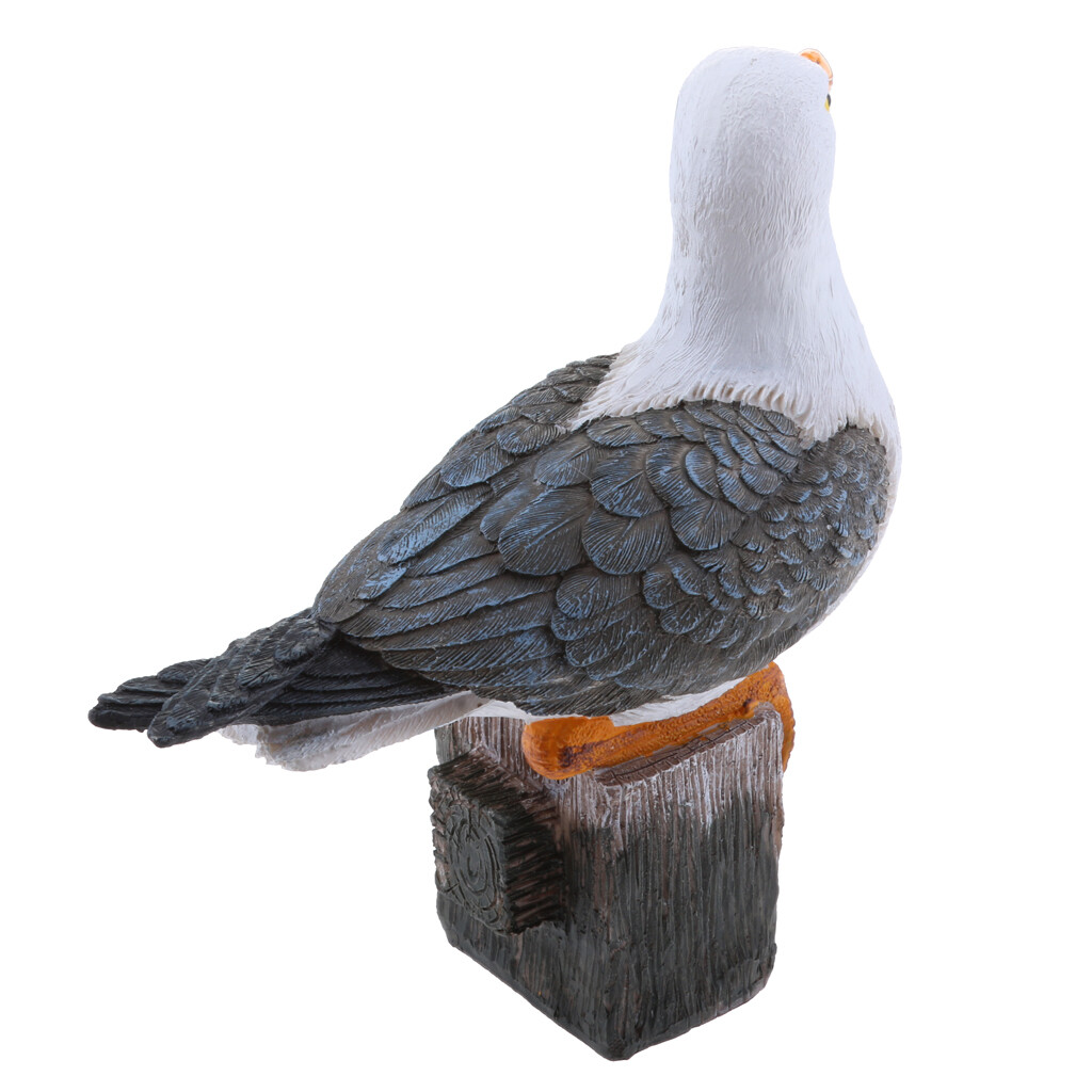 2pcs Resin Seagull Statue Vivid Arts Garden Ornaments Indoor/Outdoor ...
