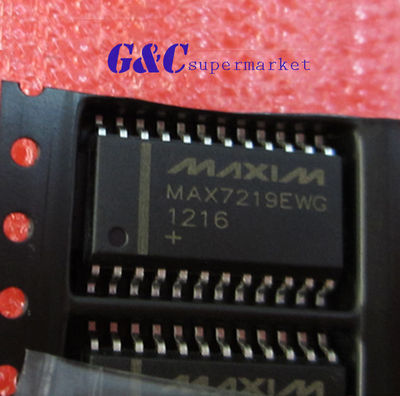 100PCS IC MAX7219EWG MAX7219 SOP24 DRIVER LED DISPLAY NEW DATE CODE:12 ...