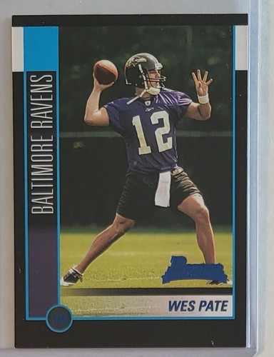 2002 Bowman Rookie Blue #183 Wes Pate Baltimore Ravens Football Card | eBay