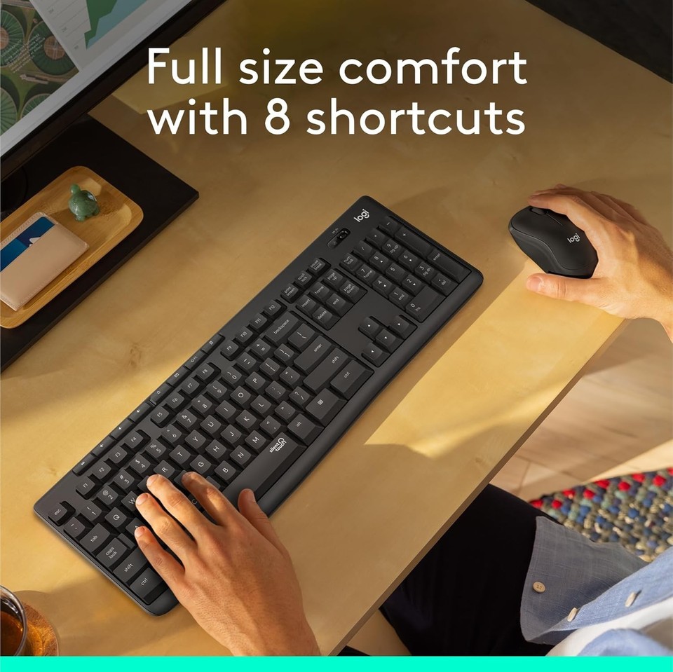 Logitech MK295 Wireless Mouse & Keyboard Combo with SilentTouch Numpad ...