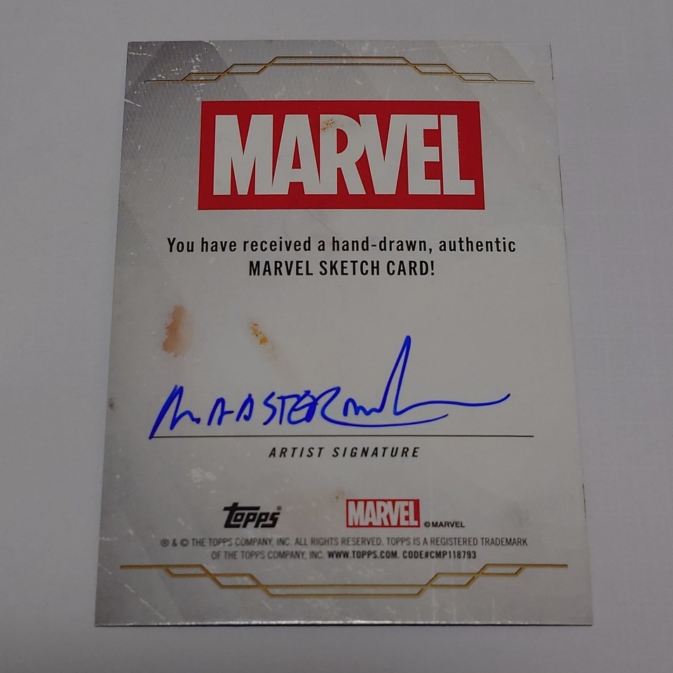 2025 topps chrome marvel 1of1 hand-drawn authentic marvel sketch | eBay