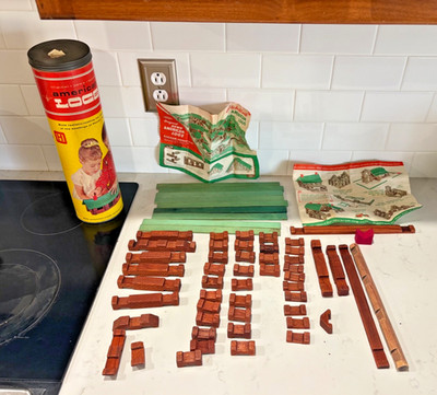 Vintage Haslam American Logs Set #805 54pcs & Canister COMPLETE SET | eBay