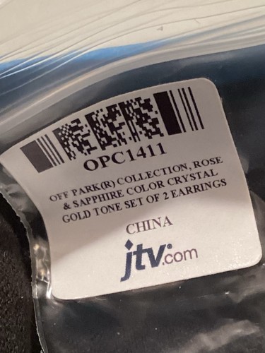 JTV Off Park Collection Crystal Set Of 2 Earrings Goldtone | eBay